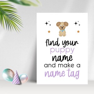What's Your Puppy Name, Puppy Theme Room Decor, Puppy Birthday Party ...