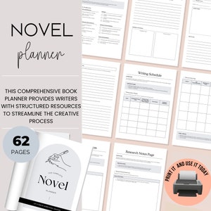 Novel Outline Planner, Plot Planner, Character Development Workbook, Character Profile, Book ...