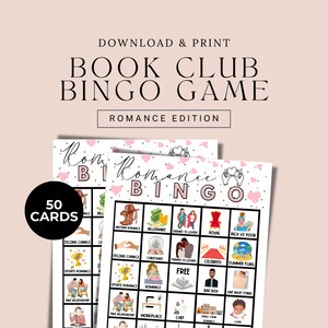 Romance Trope Book Club Activity, Book Party Game, Book Club Bingo Card ...