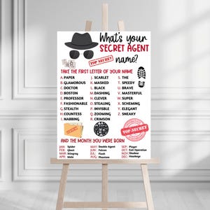Secret Agent Badges, Secret Agent Name Generator, Spy Birthday Party ...