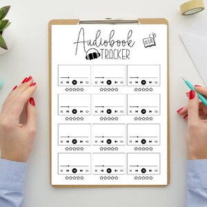 Audiobook Tracker, Audiobook Log, Printable Book Tracker, Reading ...