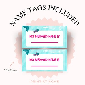 Mermaid Name Generator Game, Mermaid Party Welcome Sign, Mermaid ...