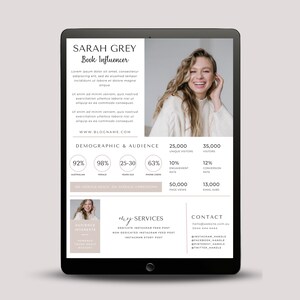 Editable Media Kit for Bookstagram, Book Influencer Branding Kit ...