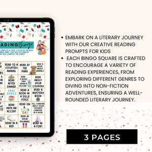 Kids Reading Bingo Cards, Book Challenge for Kids, Homeschool Book ...