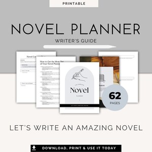 Novel Outline Planner, Plot Planner, Character Development Workbook, Character Profile, Book ...