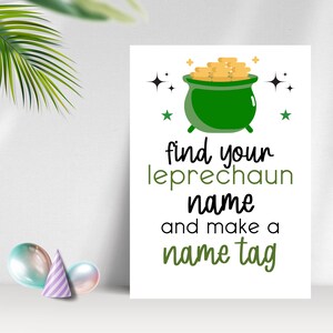 St Patricks Day Kid Games, What's Your Leprechaun Name, St Patricks ...