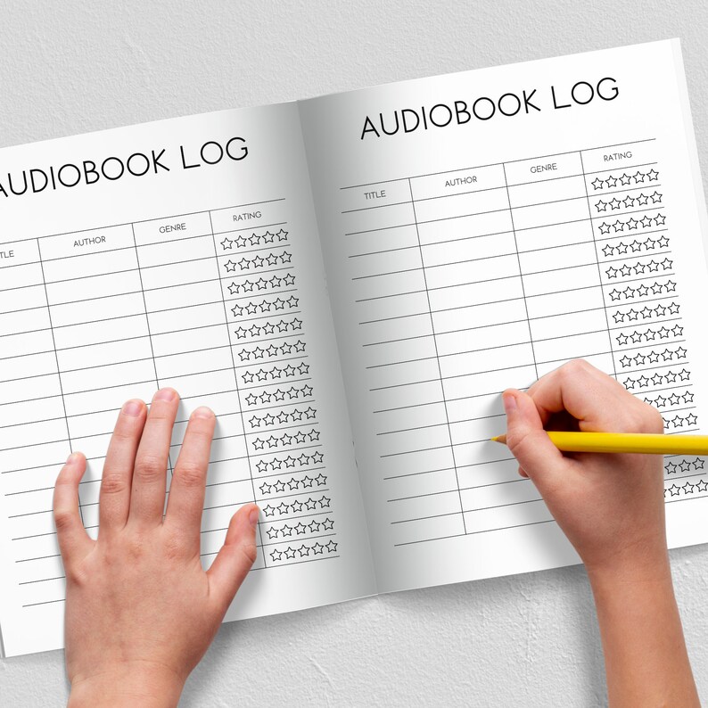 Printable Audiobook Tracker, Books to Listen List, Audiobook Log ...
