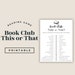 Book Club Discussions, Reading Group, Literary Game, This or That Game ...