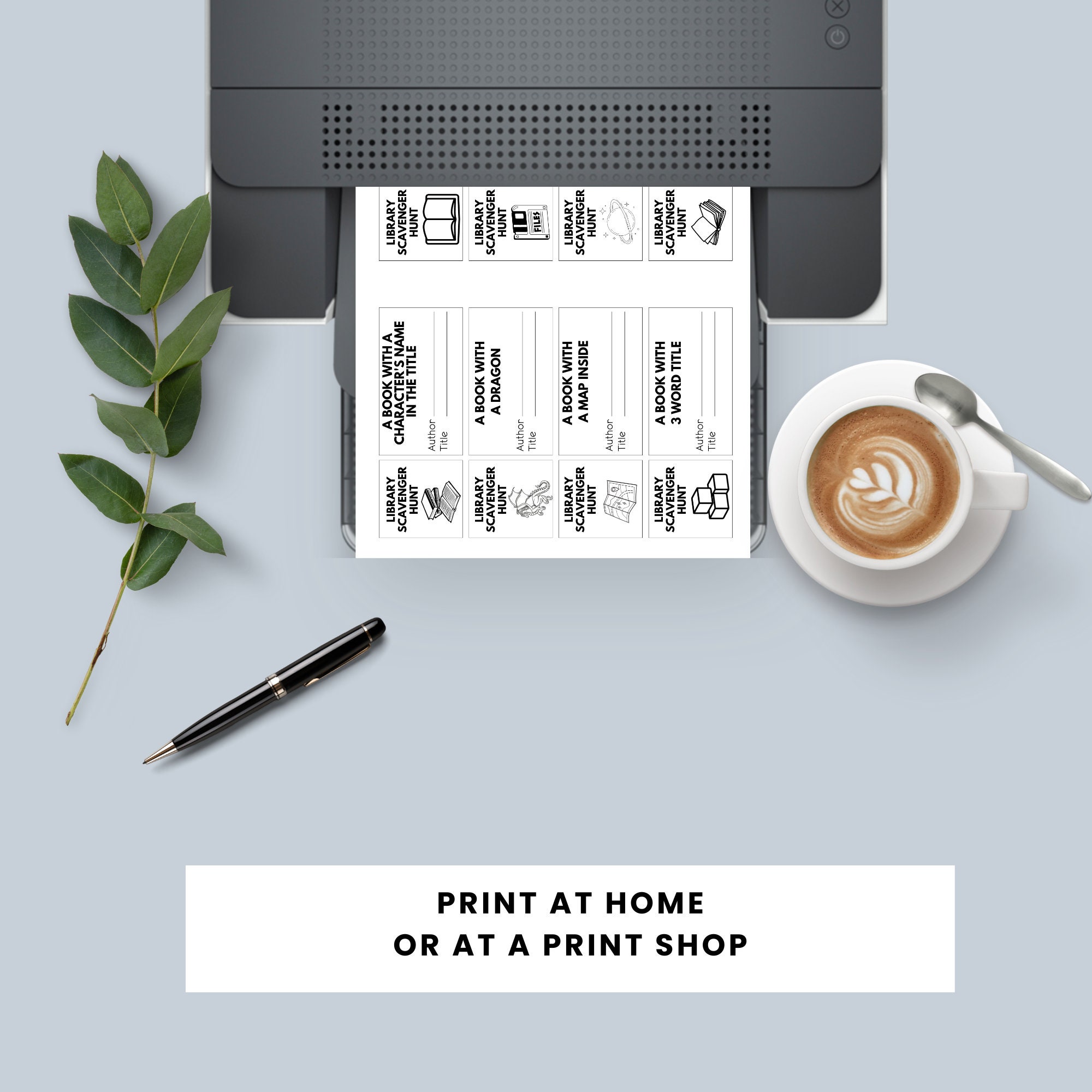 Library Scavenger Hunt, Printable Scavenger Game, Kids Reading Game, Kids Treasure Hunt, Library ...