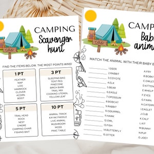 Camping Games Bundle for Kids, Campfire Games, Family Camping Trip ...
