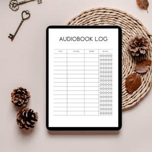 Printable Audiobook Tracker, Books to Listen List, Audiobook Log ...
