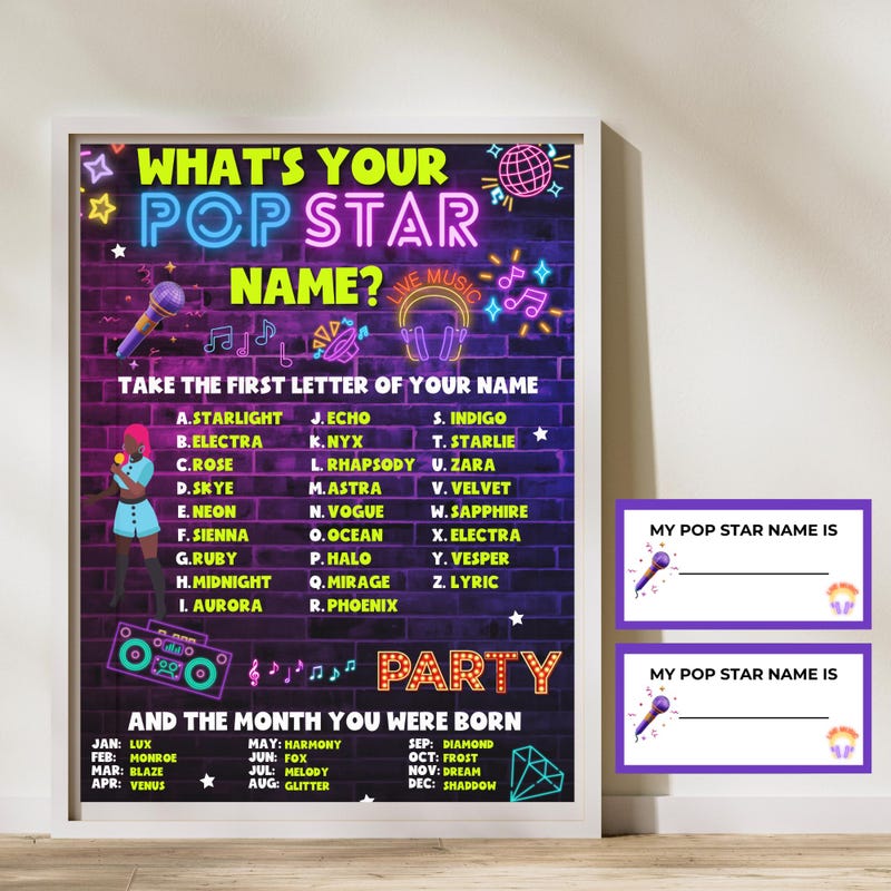 Pop Star the Game - Etsy