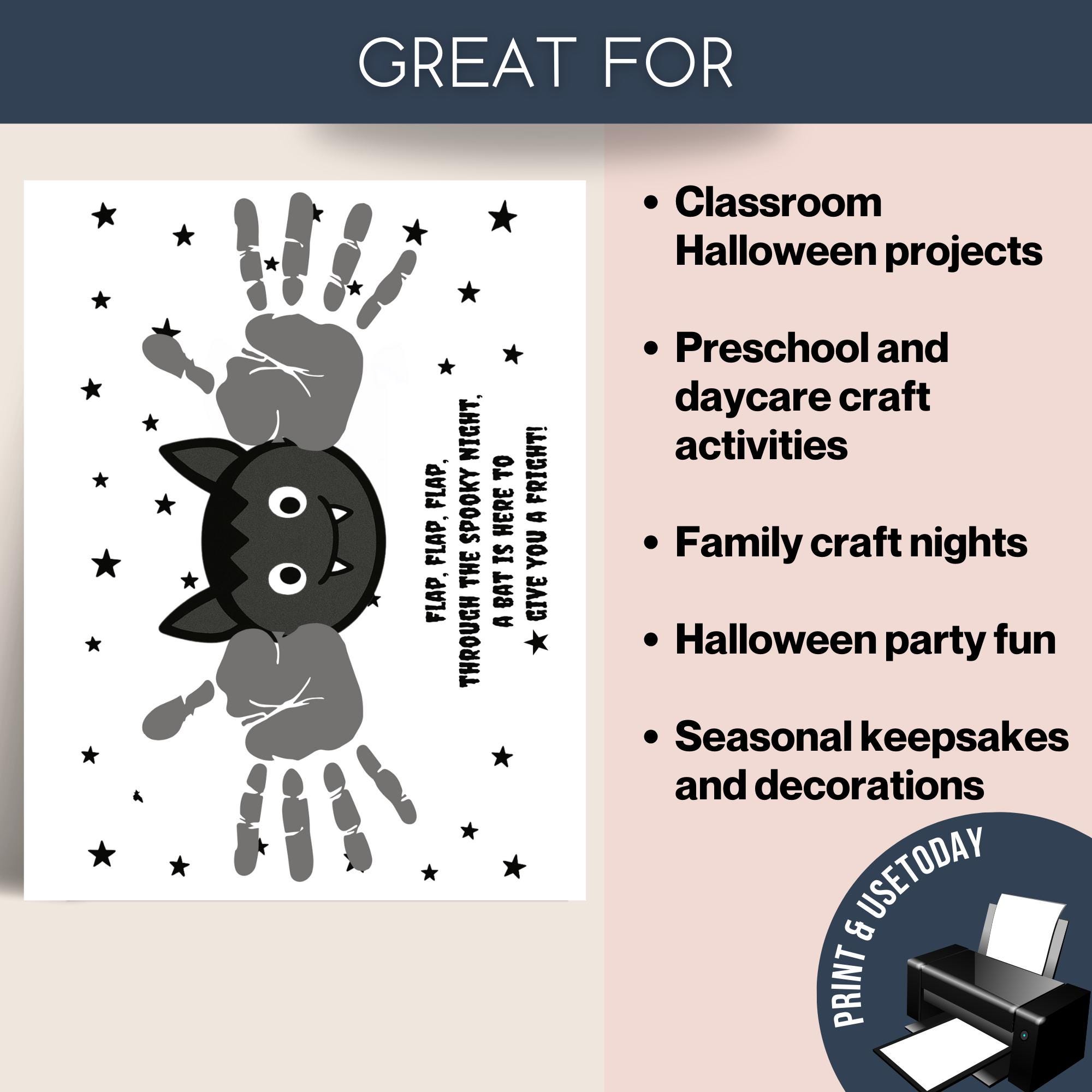 Halloween Handprint Craft Bundle, Halloween Handprint Art, Fun ...