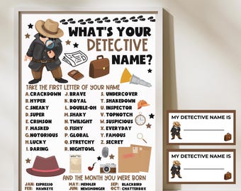 Secret Agent Name Game Kids Spy Party Game - Etsy