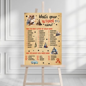 What is Your Wizard Name Game, Magic Party, Wizard Birthday Game Party ...