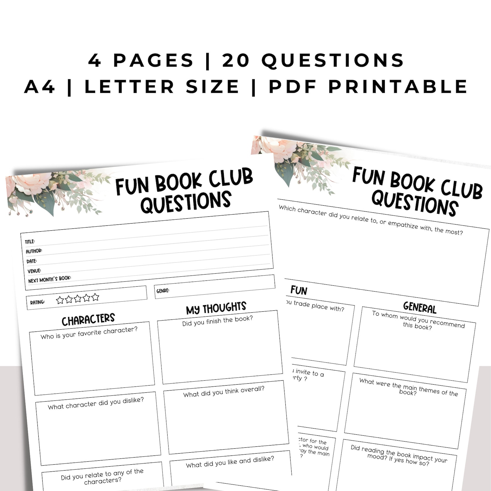 Fun and Engaging Book Club Questions, Book Club Meeting Discussions ...