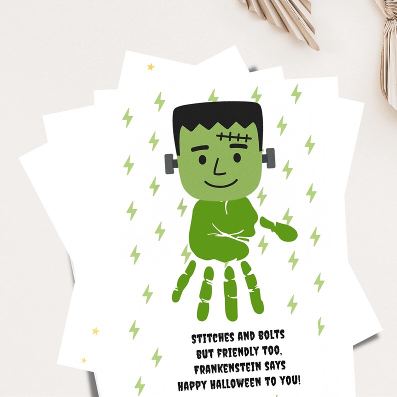 Halloween Handprint Craft Bundle, Halloween Handprint Art, Fun ...