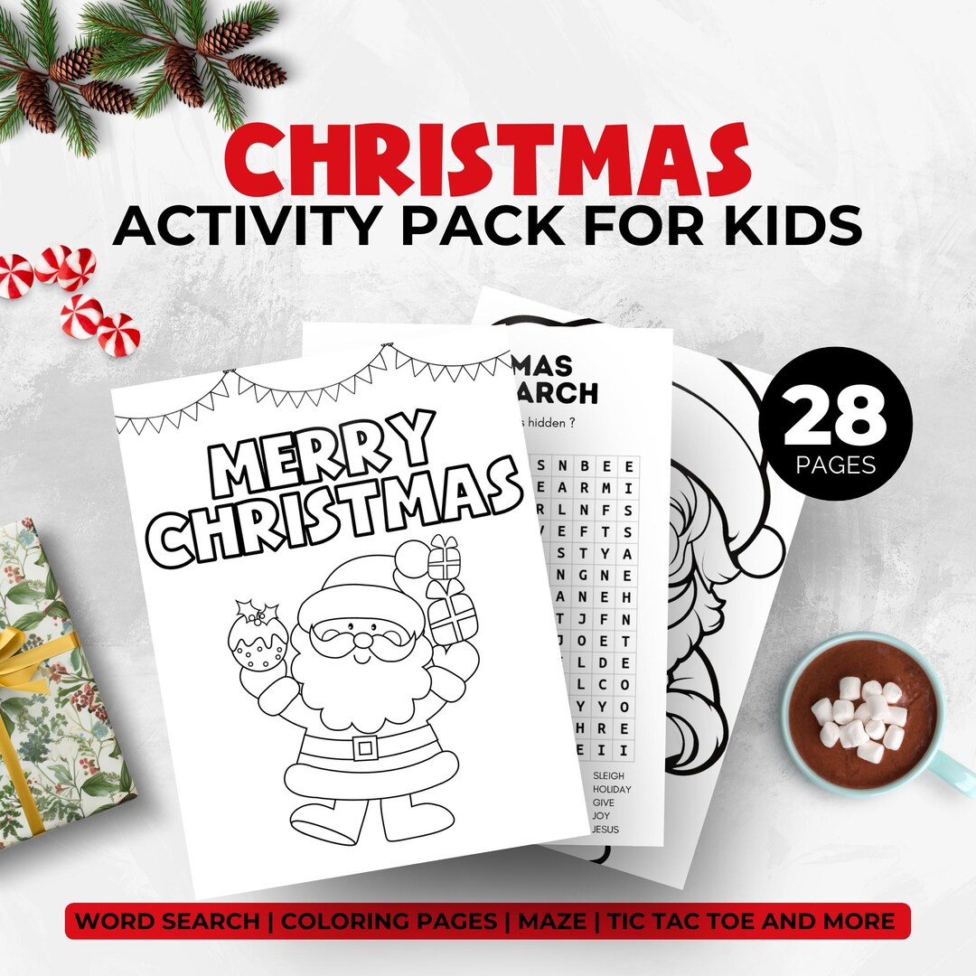 Kids Christmas Games Bundle, Holiday Kids Games, Printable Christmas ...