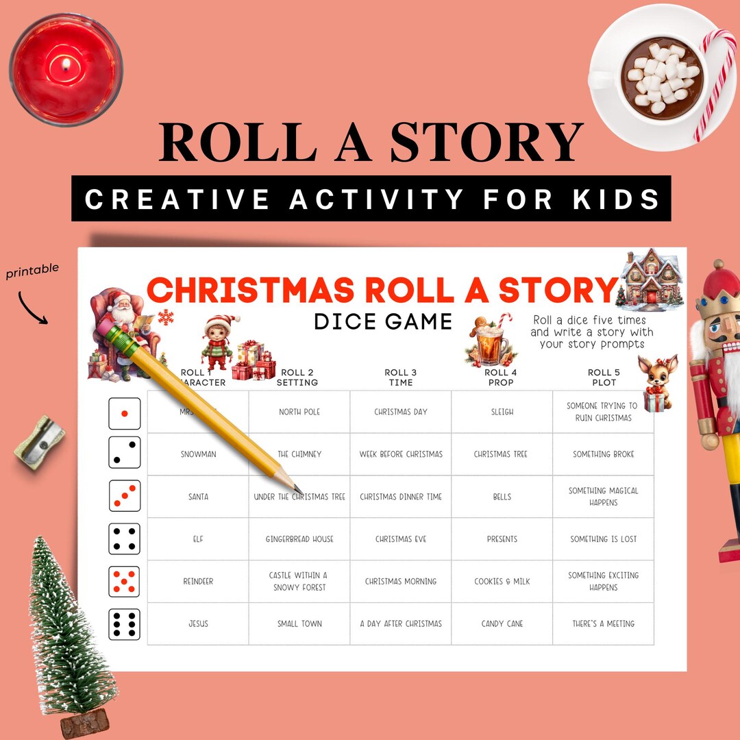 Roll A Christmas Story, Christmas Eve Activity, Holiday Classroom ...