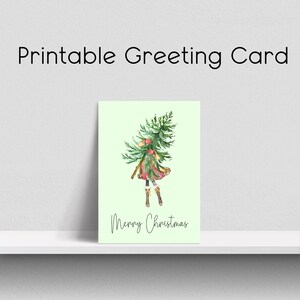 Printable Christmas Card, Seasons Greetings Card, Christmas Treat Tags ...