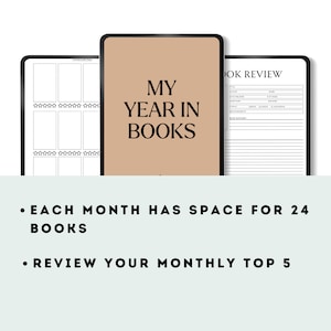 My Year in Books, 2024 Digital Reading Journal, Yearly Reading Wrap Up ...