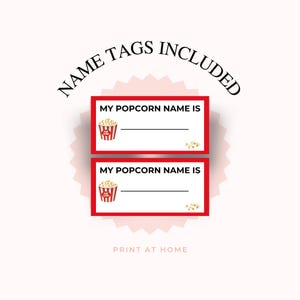 What's Your Popcorn Name Game, Popcorn Bar Sign, Movie Night Quiz ...