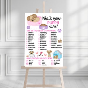 What's Your Puppy Name, Puppy Theme Room Decor, Puppy Birthday Party ...
