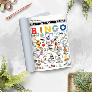 Reading Game for Kids, Library Scavenger Hunt, Library Treasure Hunt ...