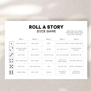 Creative Dice Game for Kids, Story Game for Children, Writing ...