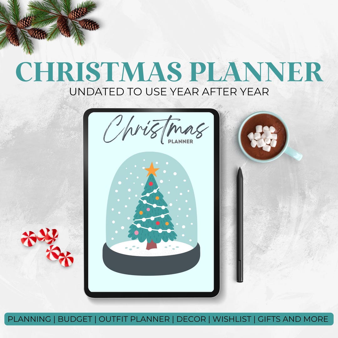 Christmas Tree Decorations Planner, Digital Christmas Planner ...