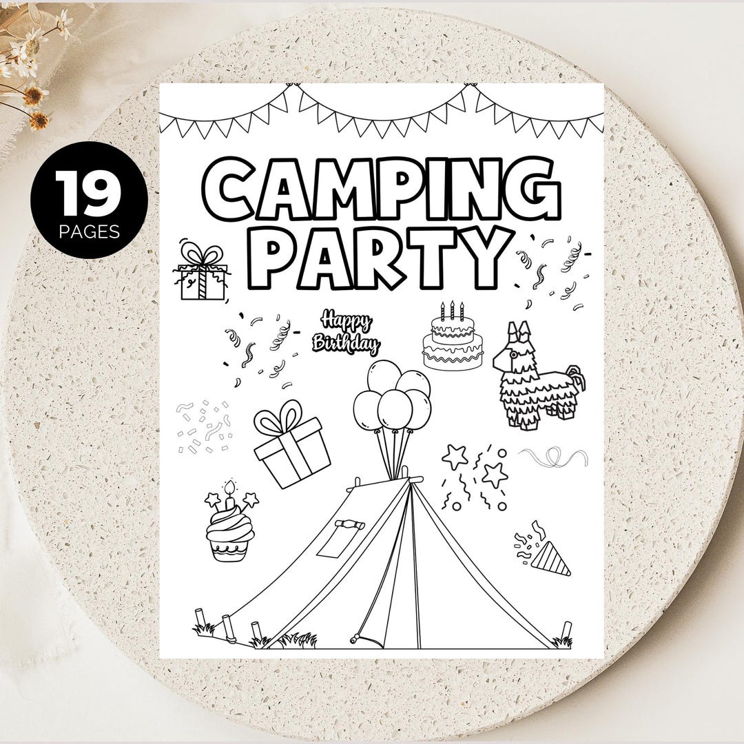 Family Camping Trip, Campfire Party, Maze for Kids, Camping Activities ...
