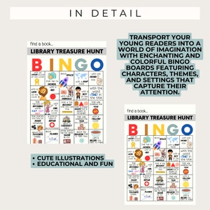 Reading Game for Kids, Library Scavenger Hunt, Library Treasure Hunt ...