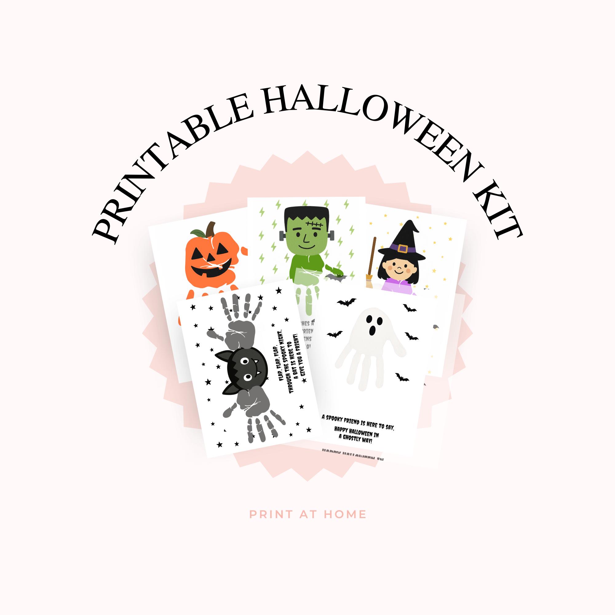 Halloween Handprint Craft Bundle, Halloween Handprint Art, Fun ...