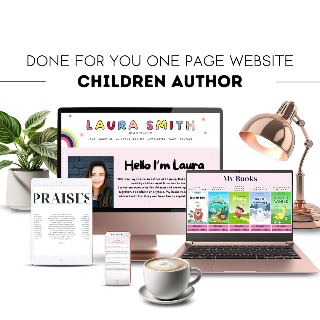 Website for Author, KDP Children Book, Children Book Sales Page, Book ...