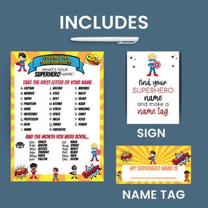 Whats Your Superhero Name Printable, Superhero Name Game, Superhero ...