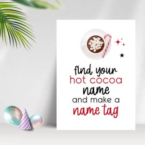 What's Your Cocoa Name, Hot Cocoa Bar Decor, Hot Chocolate Bar ...