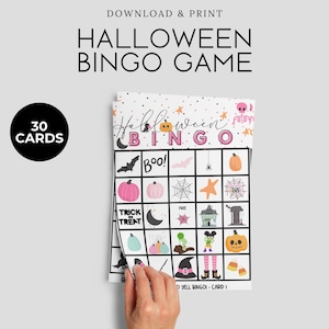 Halloween Bingo Card for Kids, Halloween Party Game, Halloween ...