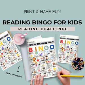 Reading Game for Kids, Library Scavenger Hunt, Library Treasure Hunt ...