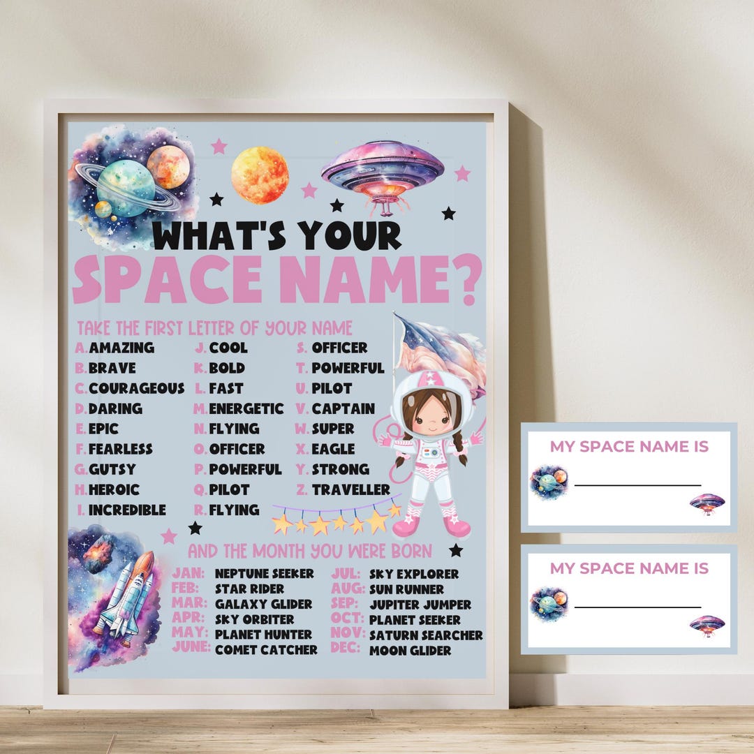 What's Your Space Name Game, Astronaut Girl Birthday Party, Out of This ...