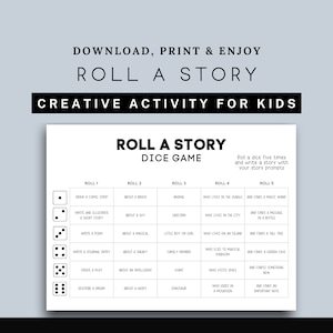 Creative Dice Game for Kids, Story Game for Children, Writing ...
