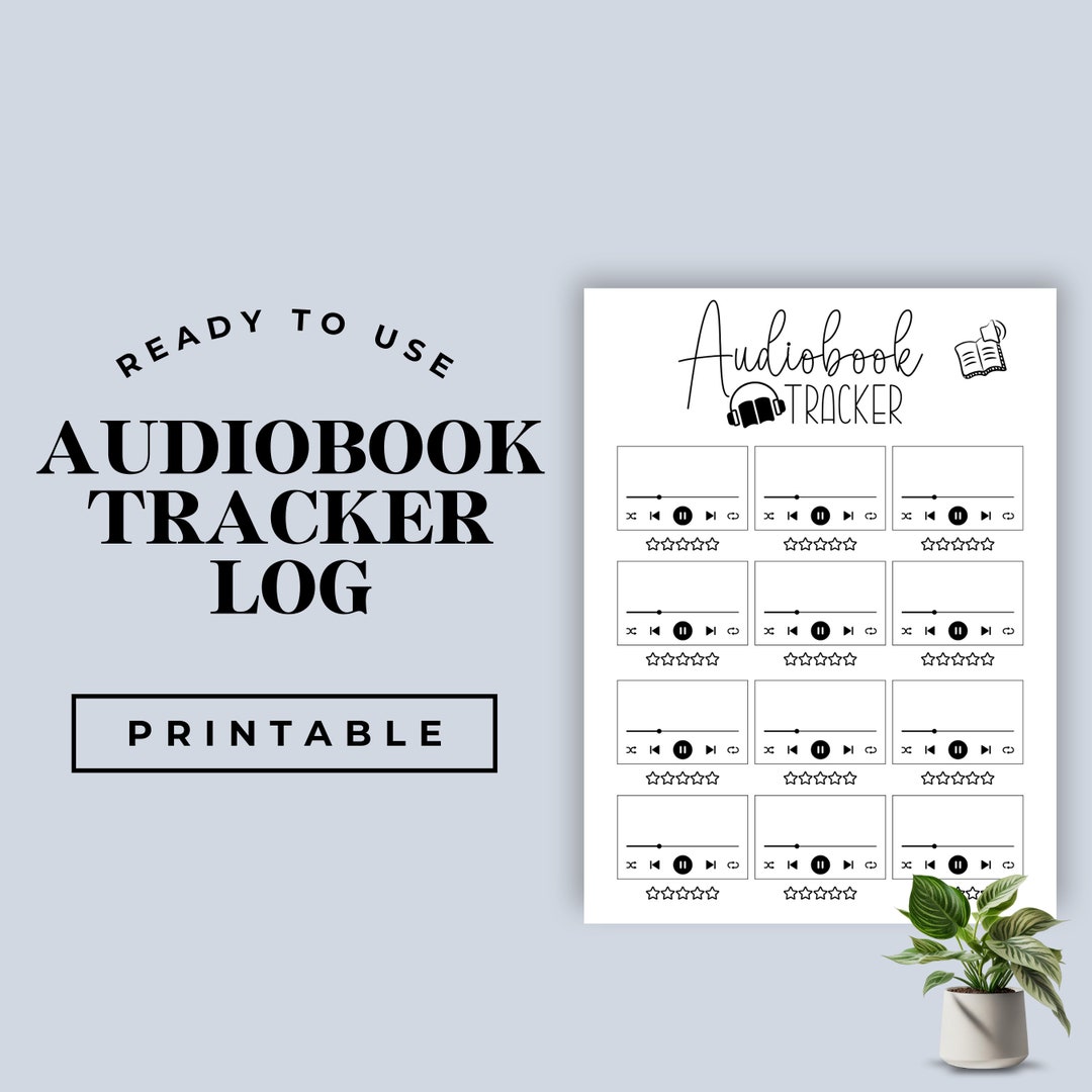 Audiobook Tracker, Audiobook Log, Printable Book Tracker, Reading ...