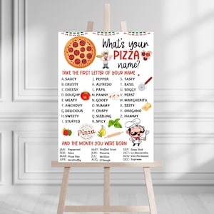 Pizza Name Generator, Family Pizza Night Party, Pizza Birthday Decor ...