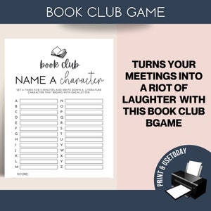 Name A Character, Guess Who Game, Virtual Book Club Activity, Family ...