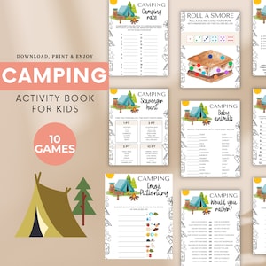 Camping Games Bundle for Kids, Campfire Games, Family Camping Trip ...