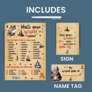 What is Your Wizard Name Game, Magic Party, Wizard Birthday Game Party ...