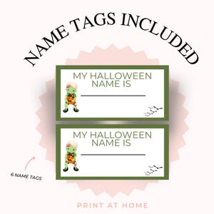 Whats Your Halloween Name Game, Halloween Party Sign, Spooky Kids Party ...