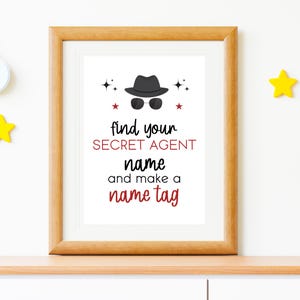 Secret Agent Badges, Secret Agent Name Generator, Spy Birthday Party ...