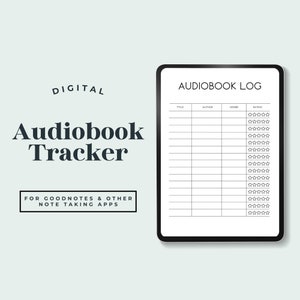 Printable Audiobook Tracker, Books to Listen List, Audiobook Log ...