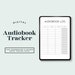 Printable Audiobook Tracker, Books to Listen List, Audiobook Log ...