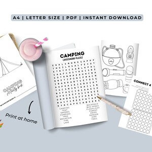 Family Camping Trip, Campfire Party, Maze for Kids, Camping Activities ...